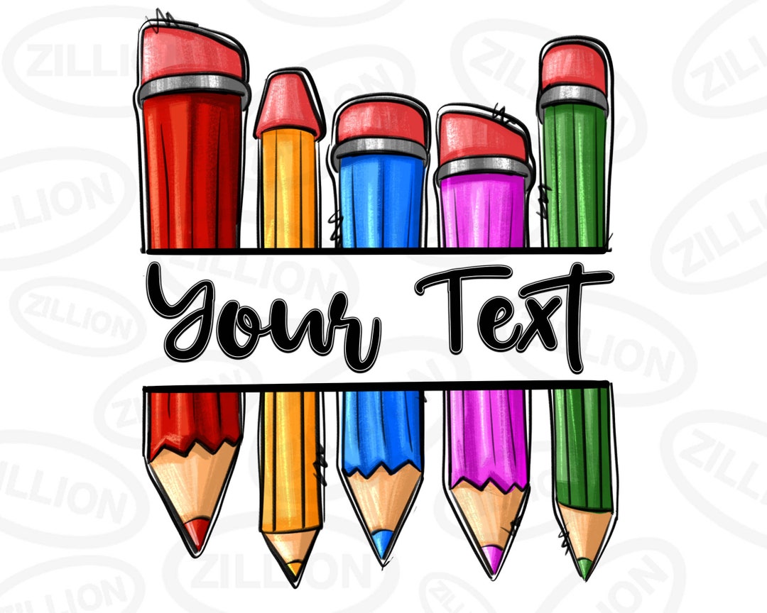 Personalized Teacher Pencils Png Sublimation Design Download, Teacher's ...