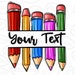 Personalized Teacher Pencils Png Sublimation Design Download, Teacher's ...
