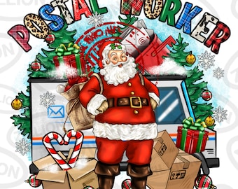 Christmas Postal Worker Png, Postal Worker Design, Merry Christmas Png ...