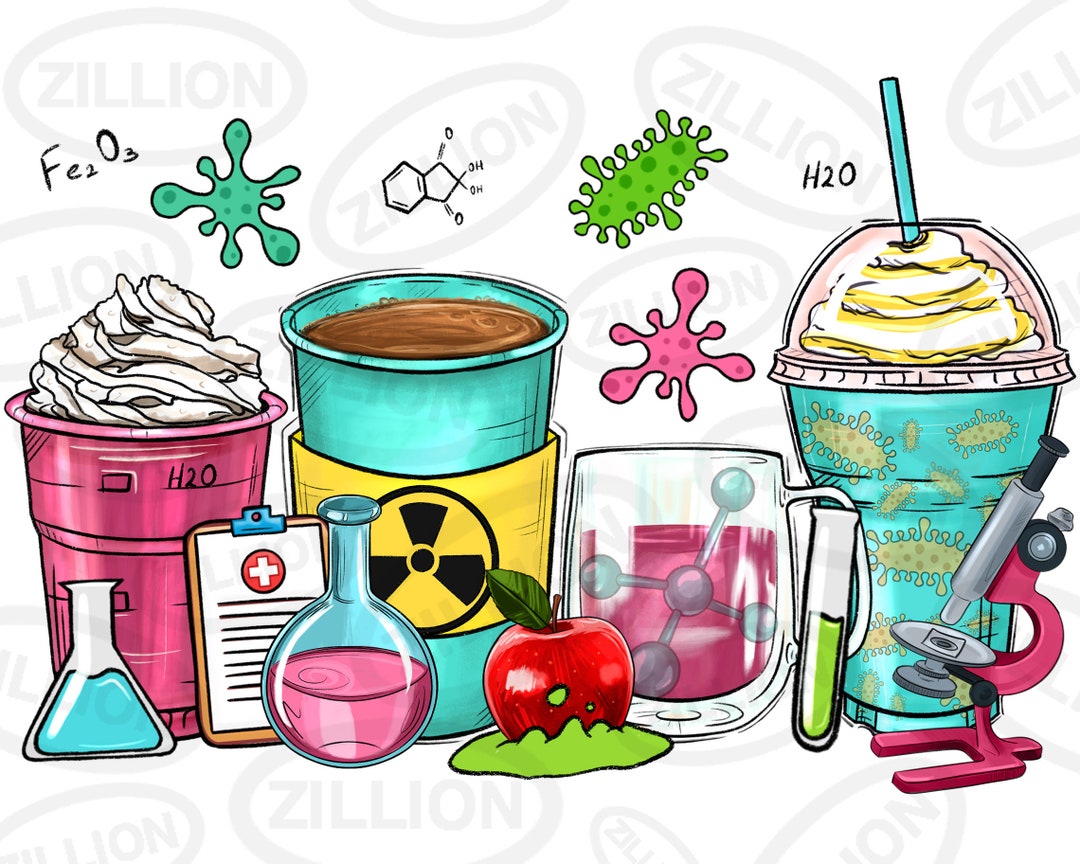 Science Teacher Coffee Cups Png Sublimation Design, Coffee Cups Png ...