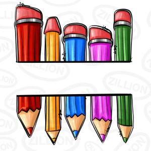 Personalized Teacher Pencils Png Sublimation Design Download, Teacher's ...