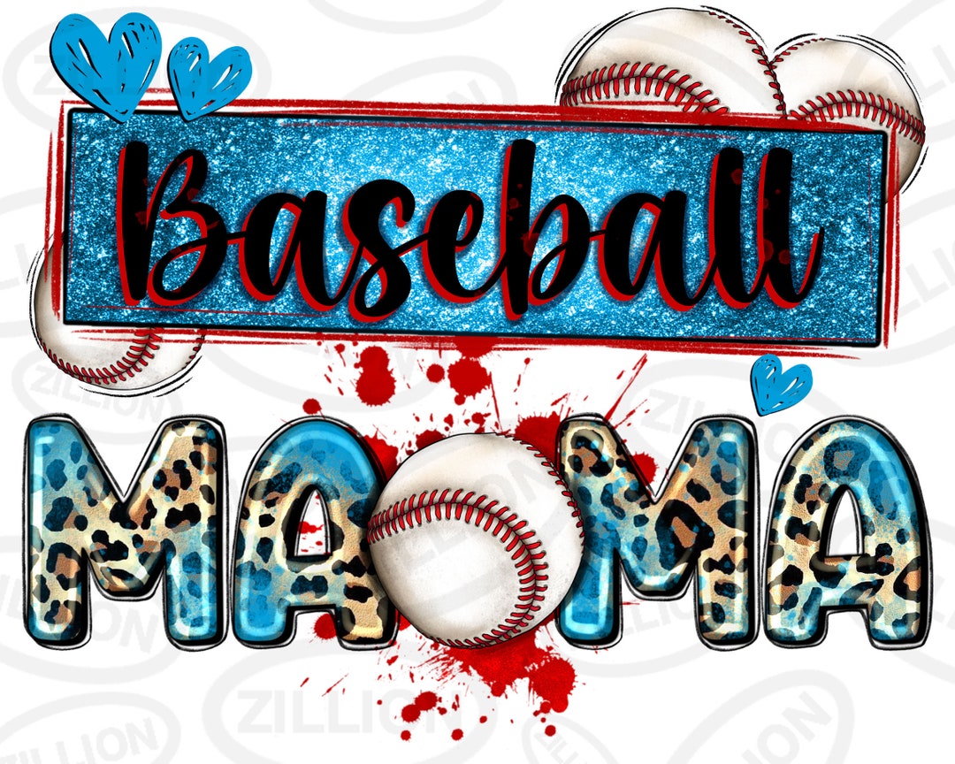 Baseball Mama With Leopard Png Sublimation Design Download, Sport Png ...