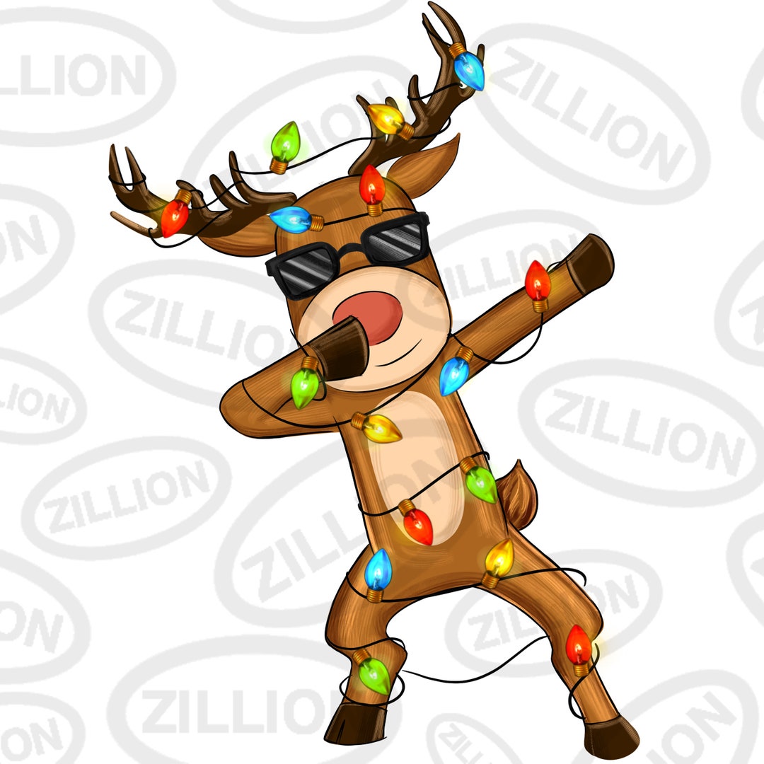 Dabbing Deer Png Sublimation Design Download, Deer Png, Merry Christmas ...