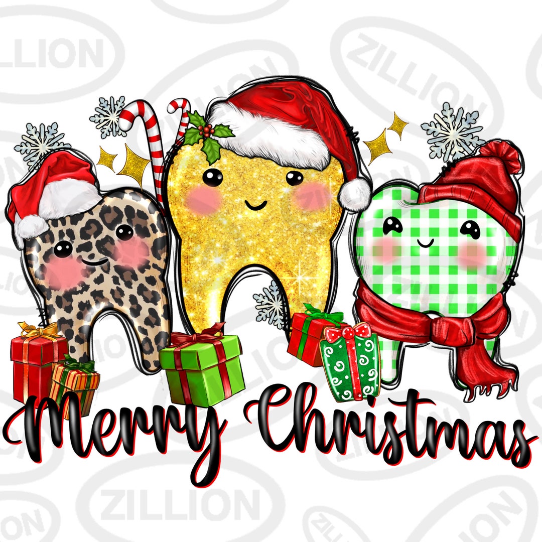 Merry Christmas Tooth Png Sublimation Design Download, Merry Christmas ...