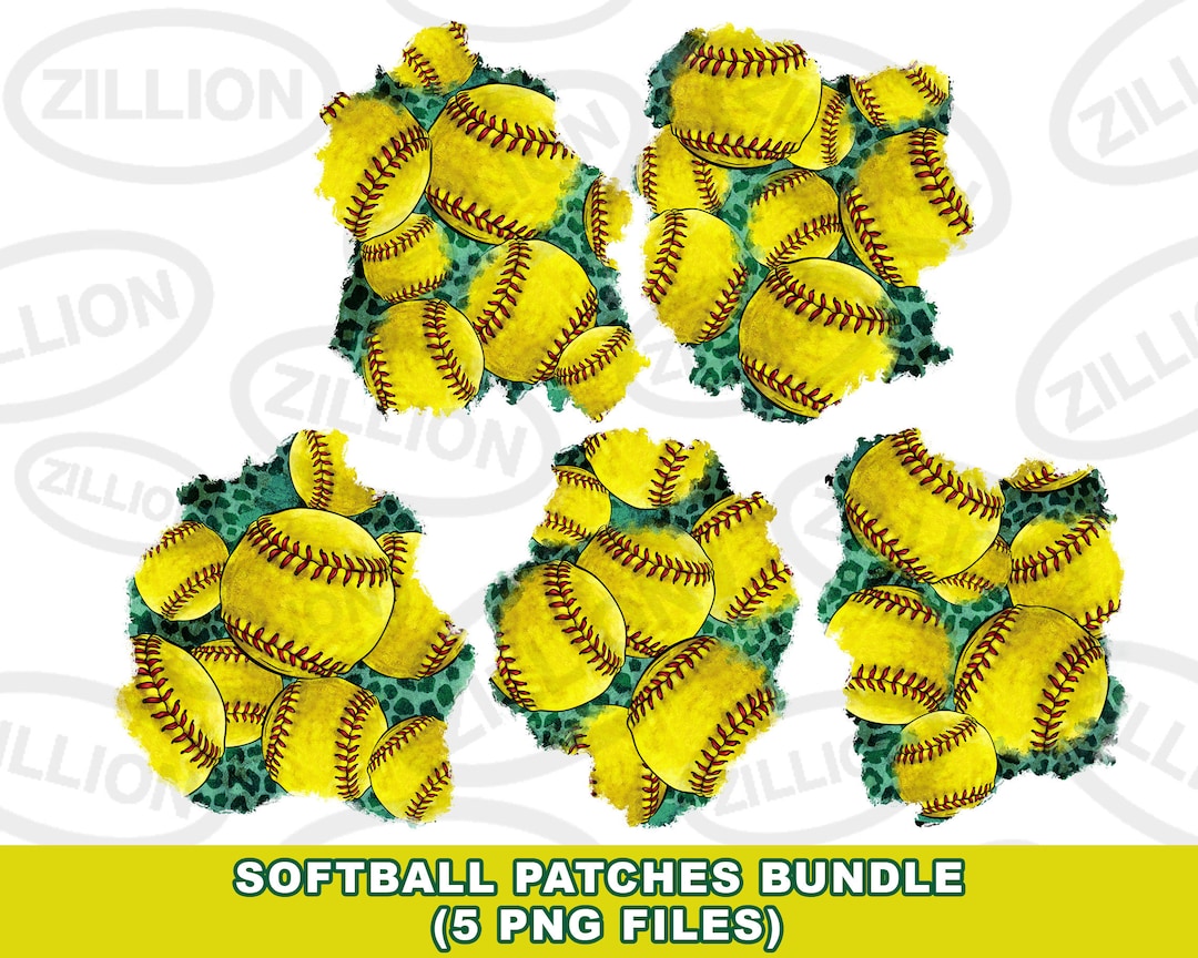 Softball Patches Png Sublimation Design Bundle, Softball Png, Sport ...