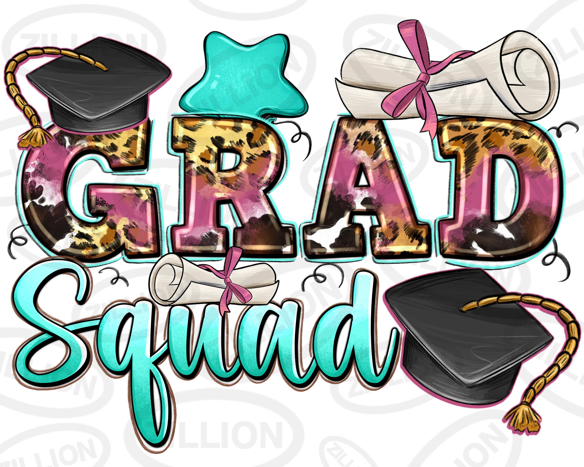 Grad Squad Png Sublimation Design Download, Graduation Png, Graduate ...