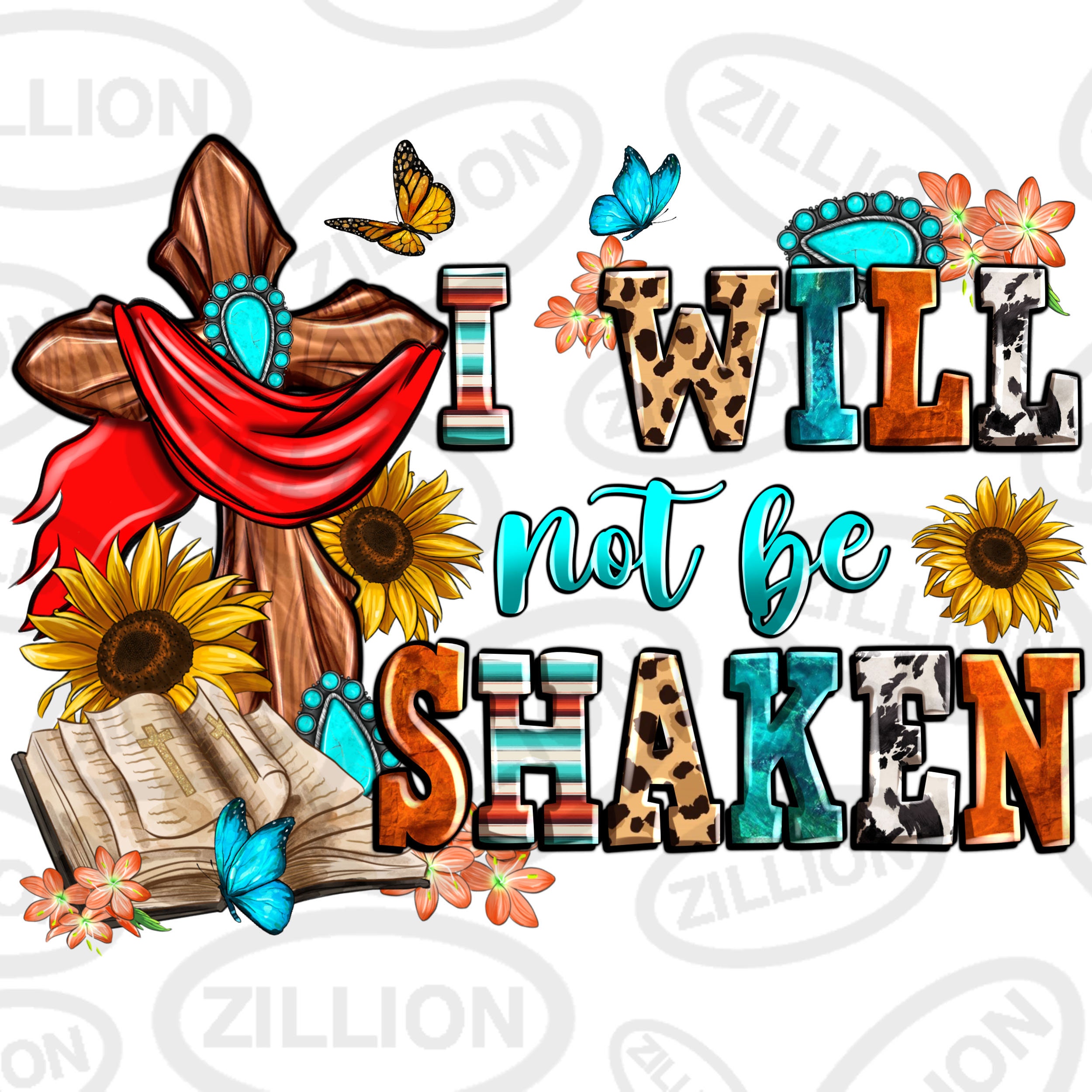 I Will Not Be Shaken Png Sublimation Design Download, Christian Png ...