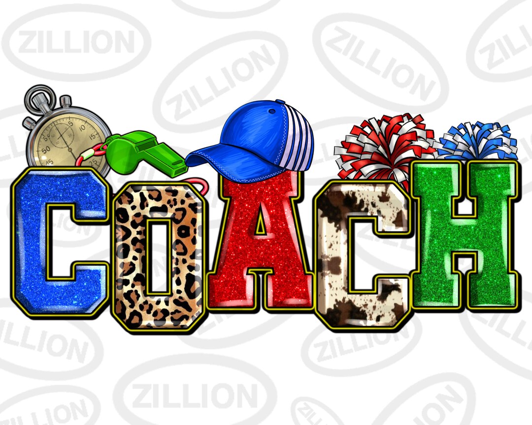 Coach Png Sublimation Design Download, Western Coach Png, Sport Png ...