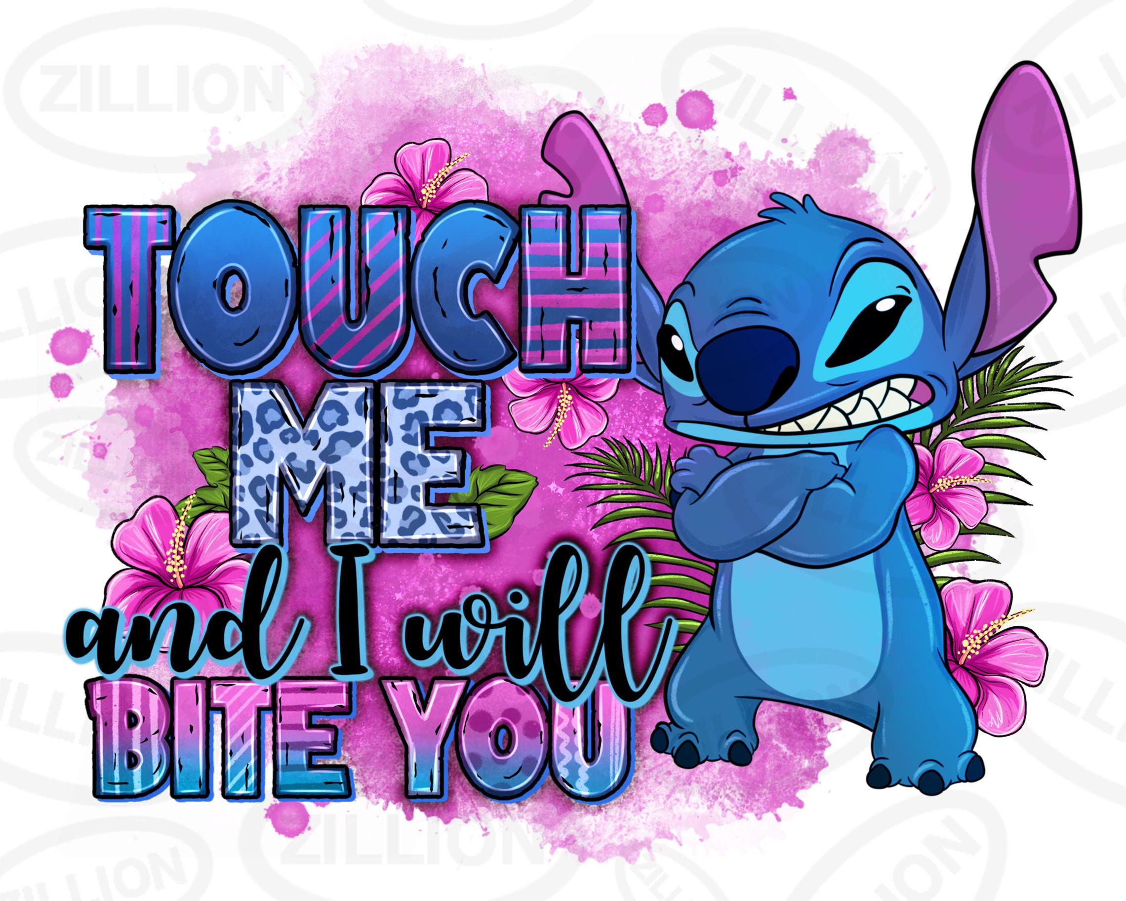 Touch Me and I Will Bite You Stitch Png Sublimation Design - Etsy Australia