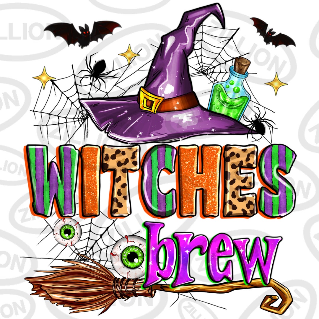Witches Brew Png Sublimation Design Download, Happy Halloween Png ...