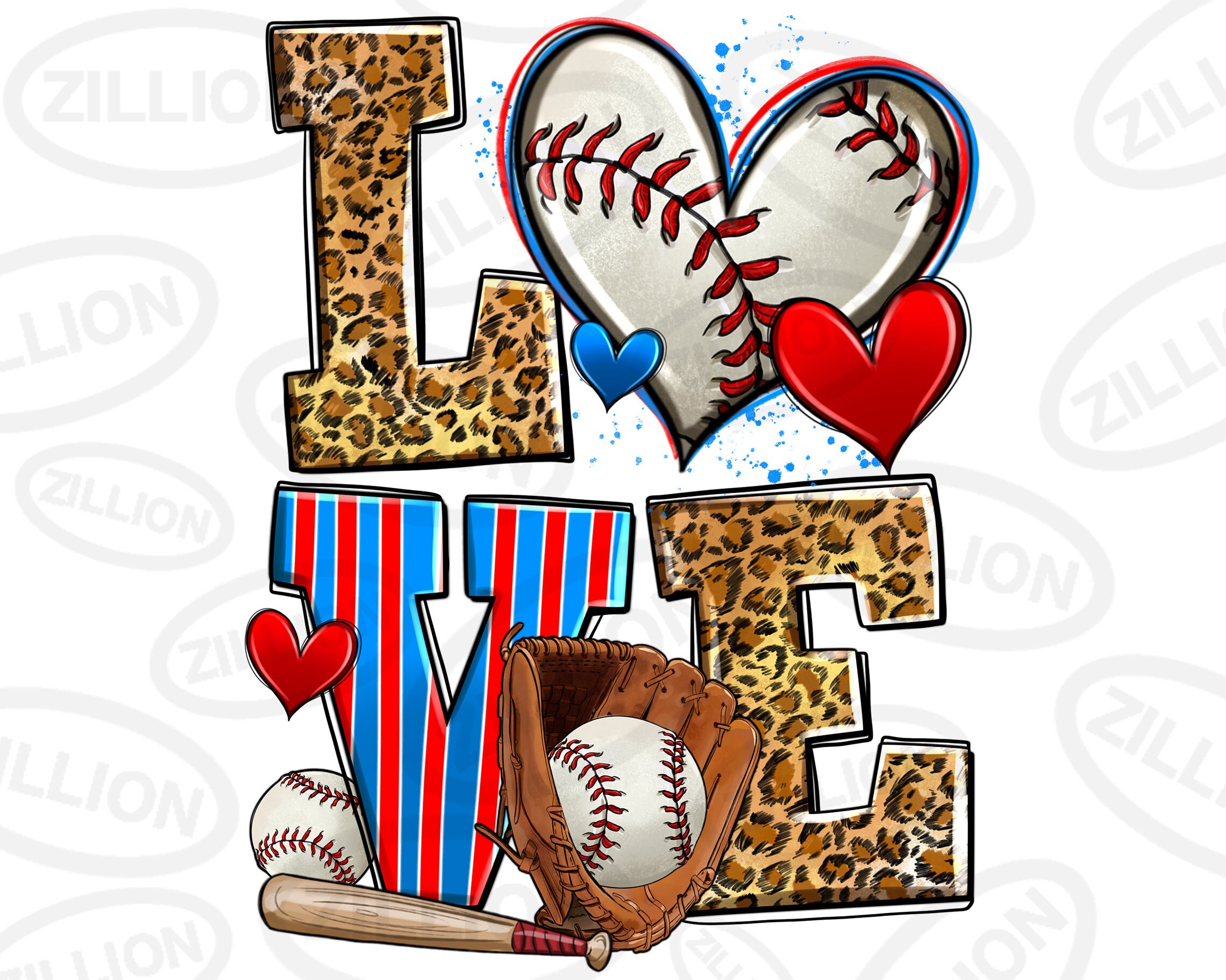 Love Baseball Png Sublimation Design Download Baseball Game - Etsy