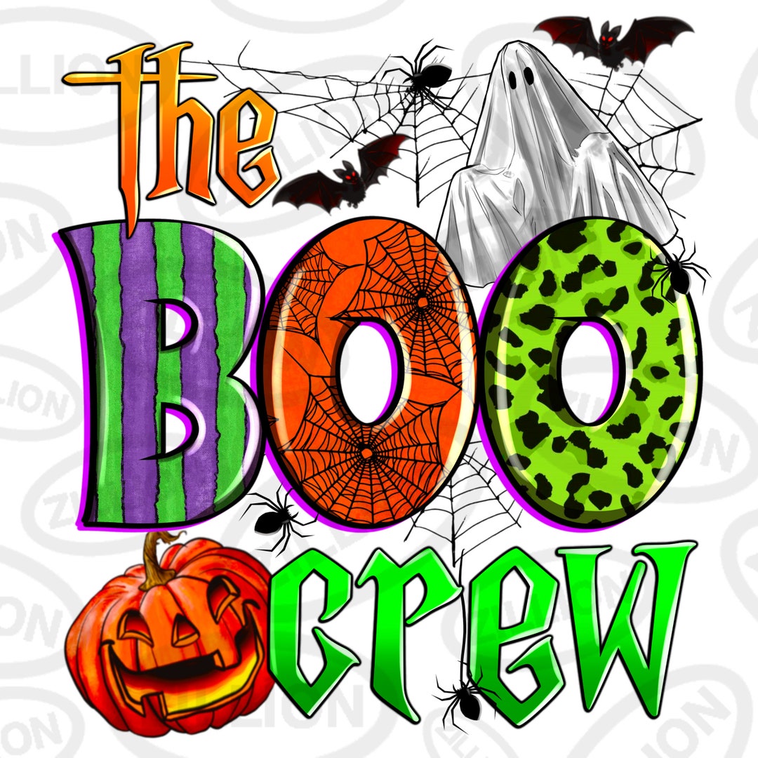 The Boo Crew Png Sublimation Design Download, Happy Halloween Png, Png ...
