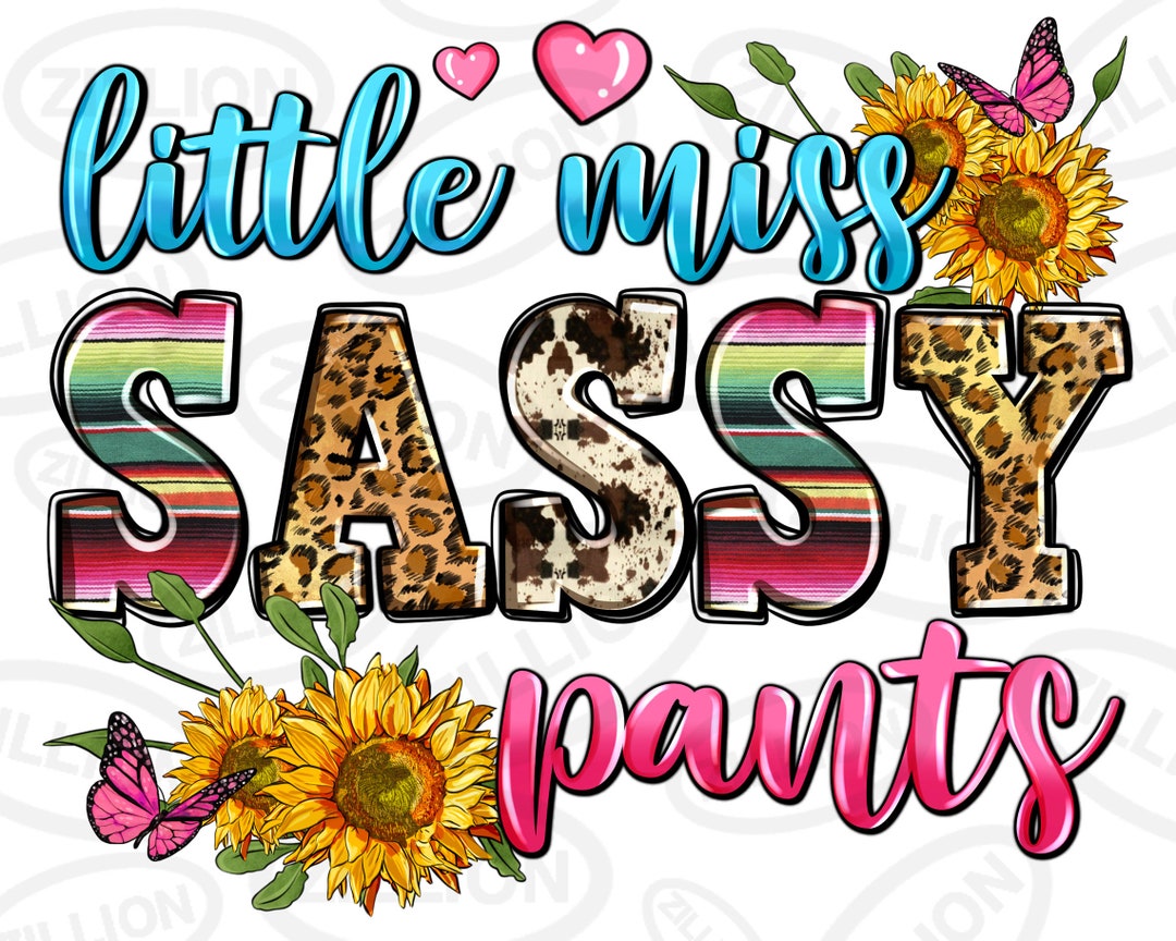 Western Little Miss Sassy Pants Png Sublimation Design Download ...