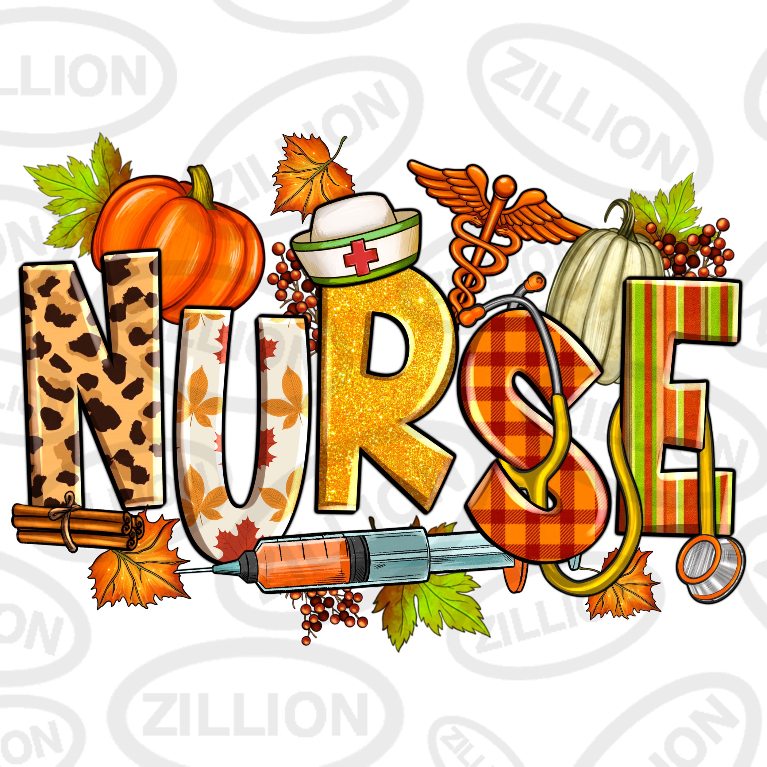 Fall Nurse Png Sublimation Design Download, Autumn Png, Hello Fall Png ...