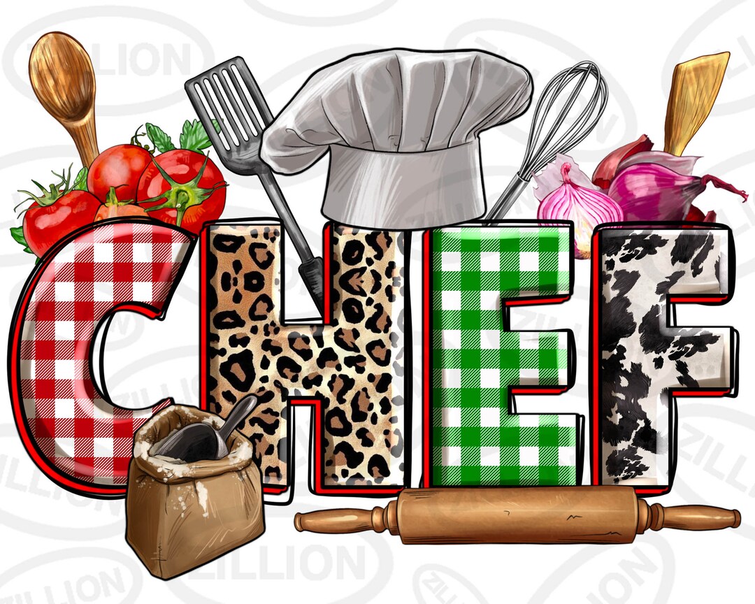Chef Png Sublimation Design Download, Chef Life Png, Western Chef Png ...