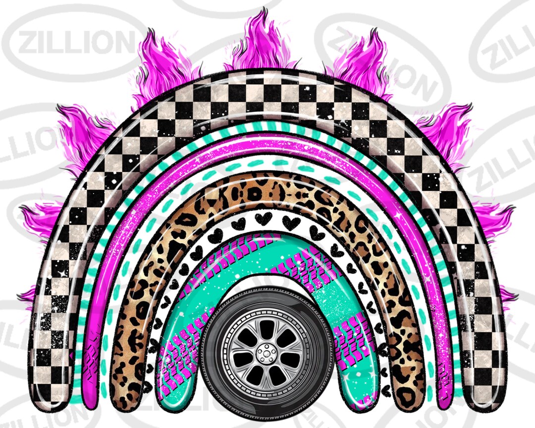 Race Rainbow Png Sublimation Design Download, Western Rainbow Png ...