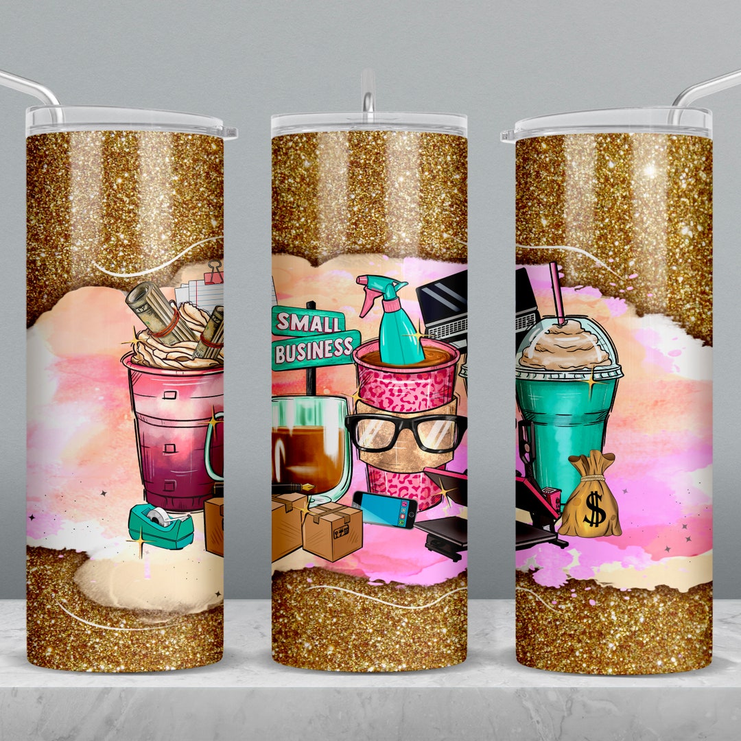 Small Business Coffee Cups 20 Oz Skinny Tumbler Png, Business Tumbler ...