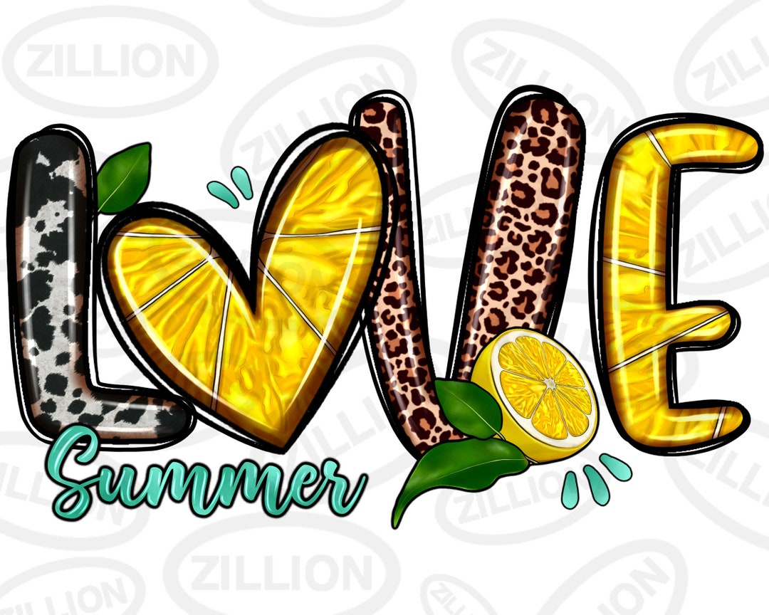 Love Summer Lemon Png Sublimation Design Download, Hello Summer Png ...