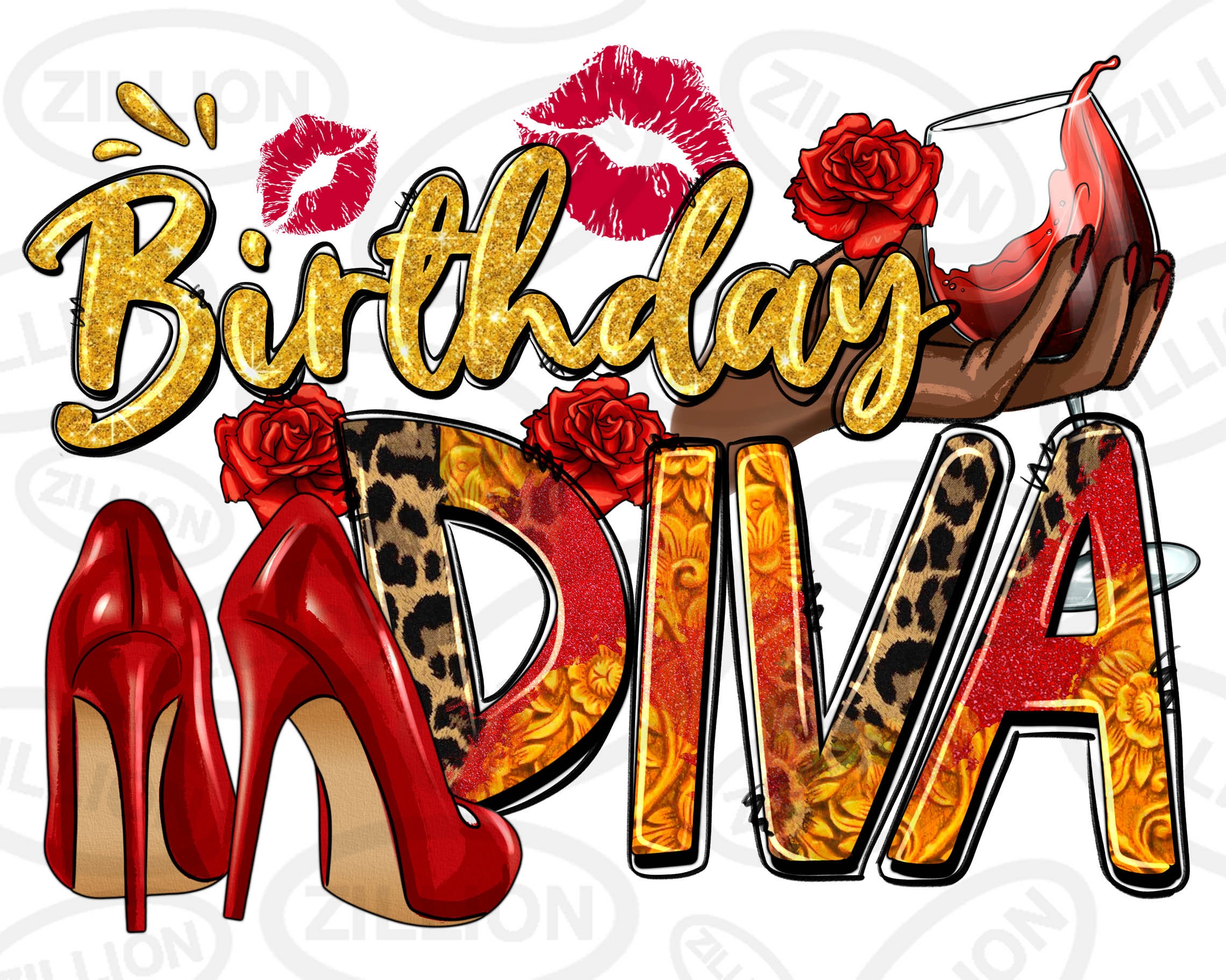 Birthday Diva Png Sublimation Design Download, Birthday Party Png ...