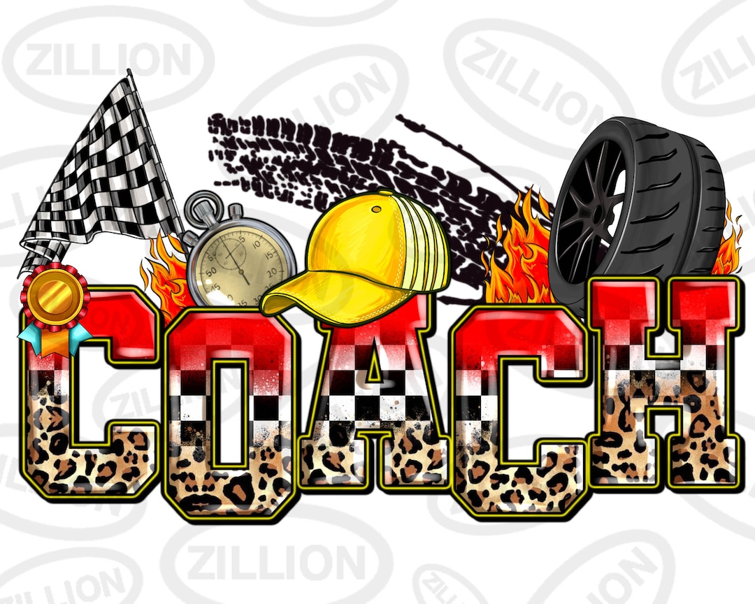 Race Coach Png Sublimation Design Download, Sport Png, Game Day Png ...