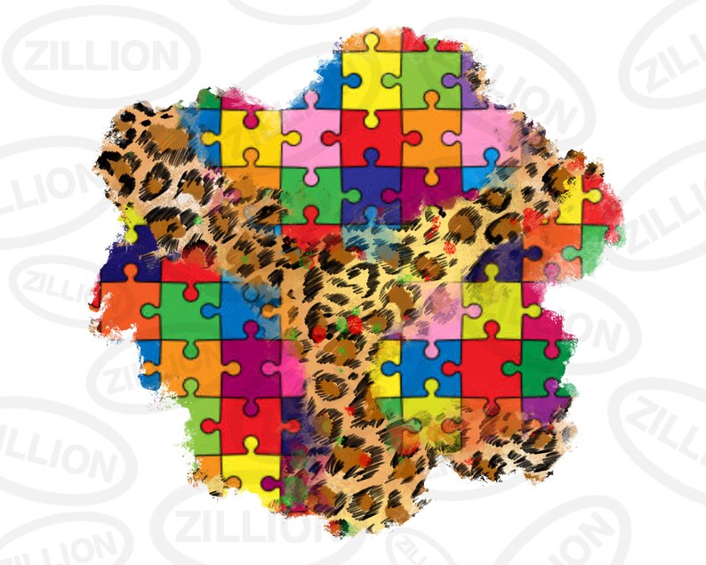 Autism Leopard Patches Png Sublimation Design Bundle, Autism Awareness ...