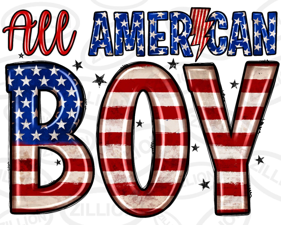 All American Boy Png Sublimation Design Download, 4th of July Png, USA ...