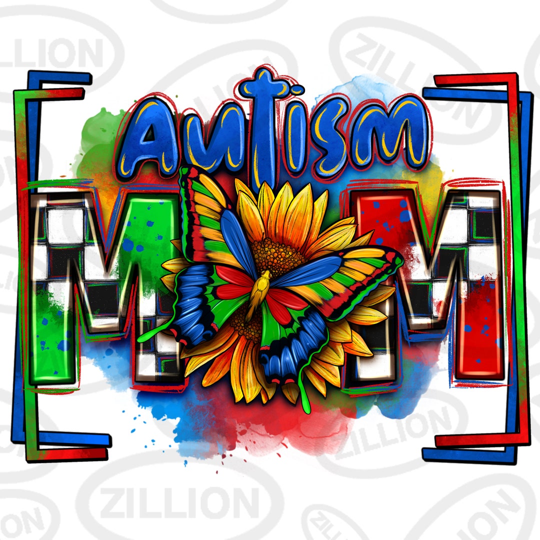 Autism Mom Checkered Flag Png Sublimation Design Download, Mother's Day ...