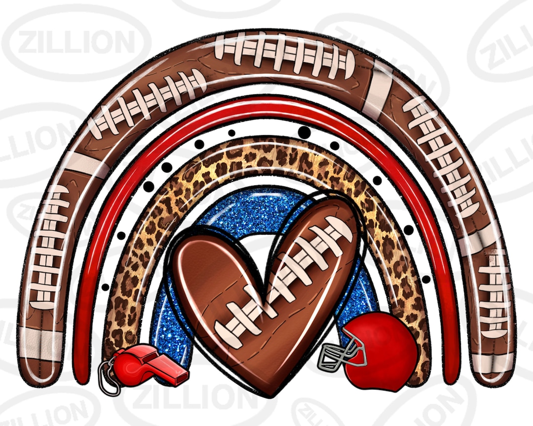 American Football Rainbow Png Sublimation Design Download, Sport Png ...