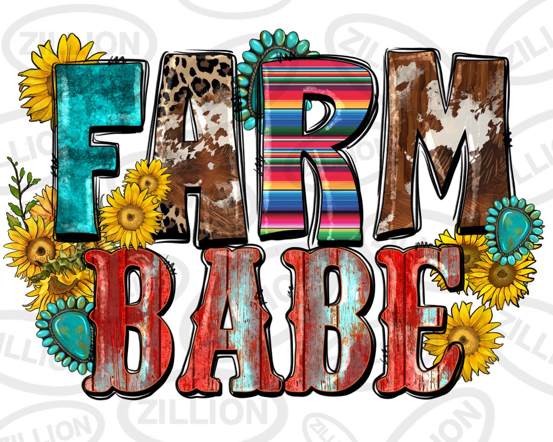 Farm Babe Png Sublimation Design Download, Farm Life Png, Western Farm ...