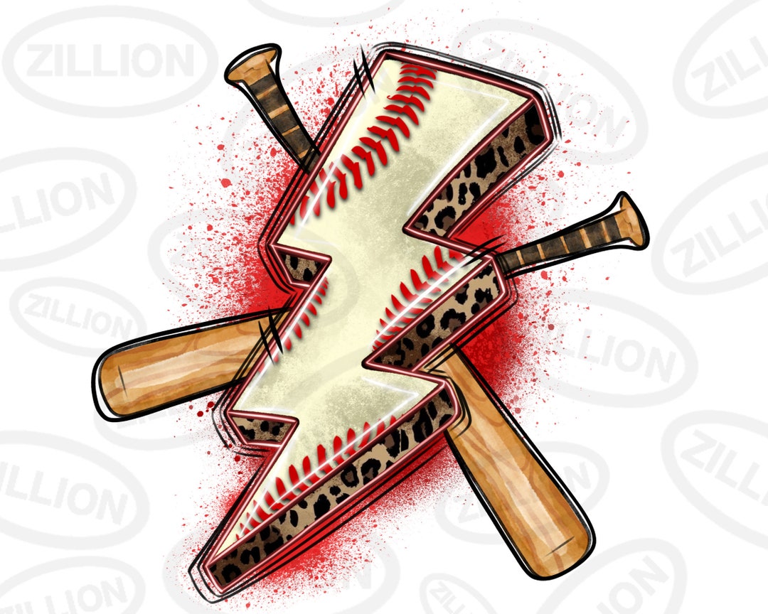 Baseball Lightning Bolt Png Sublimation Design Download, Baseball Png ...