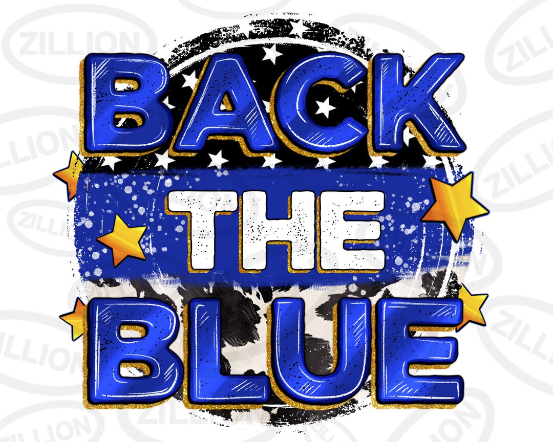 Back the Blue Png Sublimation Design Download, Western Png Background ...