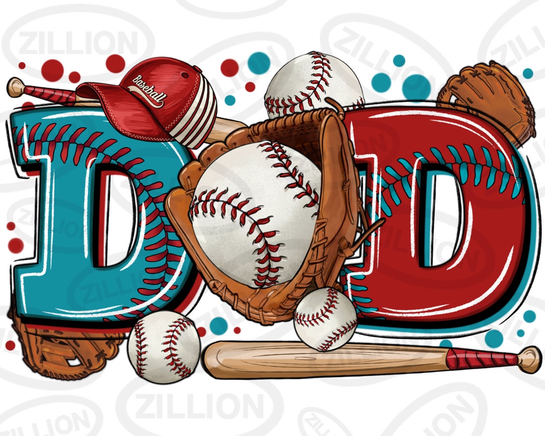 Baseball Dad Png Sublimation Design Download, Father's Day Png ...