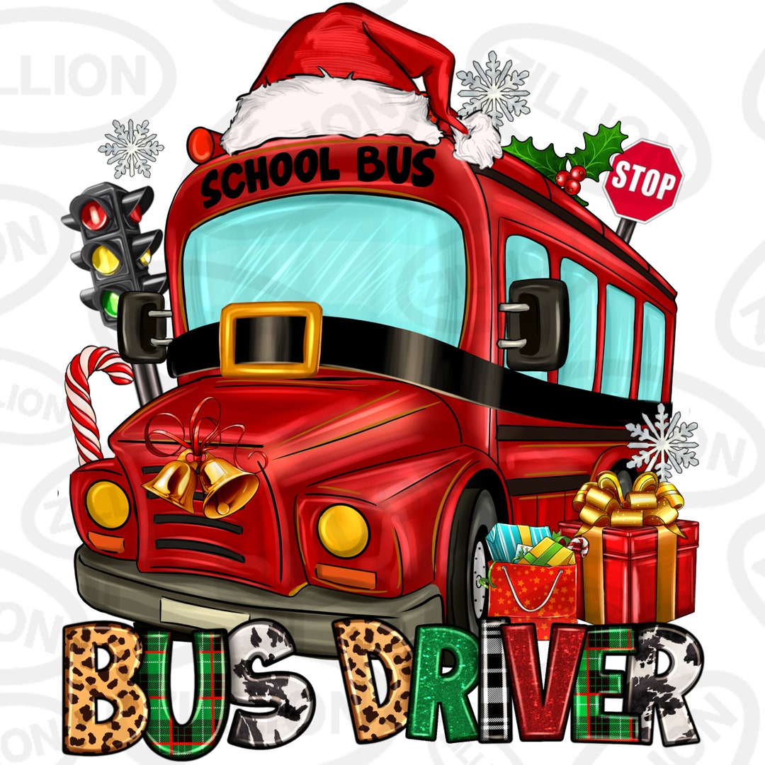 Christmas Bus Driver Png Sublimation Design Download, Merry Christmas ...