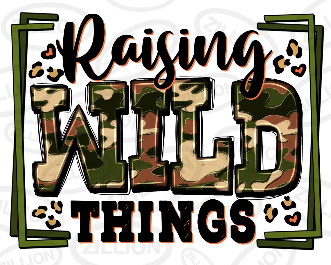 Raising Wild Things Png Sublimation Design Download - Etsy