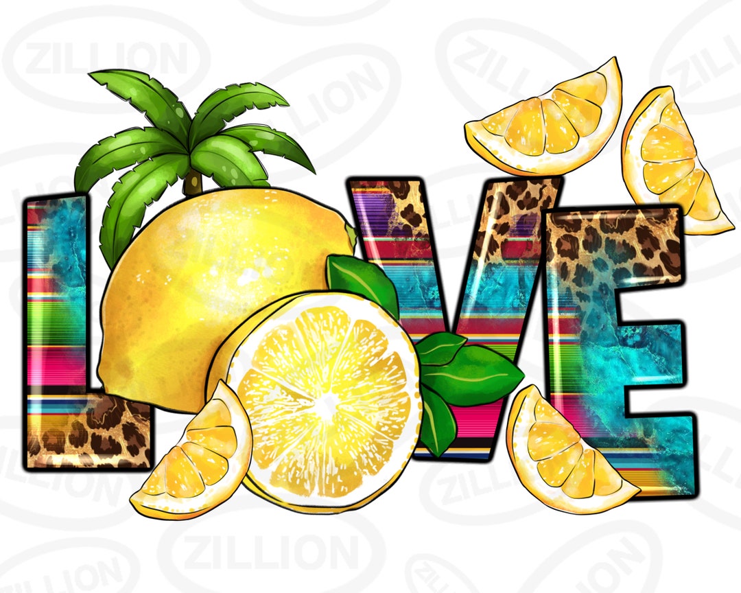Love Summer Lemon Png Sublimation Design Download, Hello Summer Png ...
