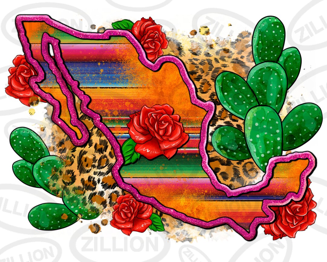 Mexico Map Png Sublimation Design Download, Cinco De Mayo Png, Fiesta ...