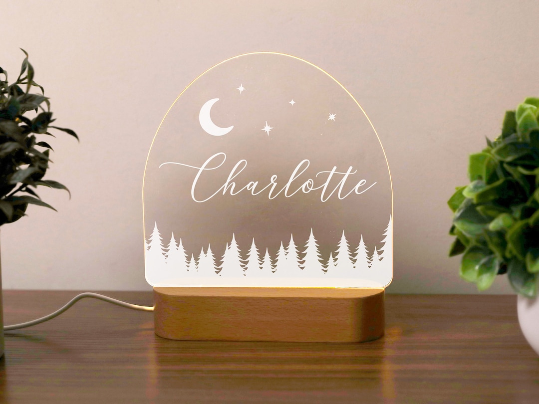 Mountain Custom Acrylic Night Light Personalized Bedroom LED - Etsy