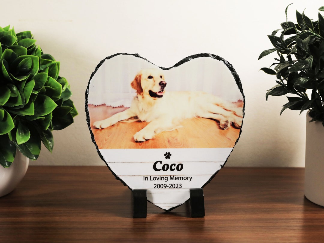 Pet Memorial Stone Photo Slate Dog Memorial Gift Pet - Etsy