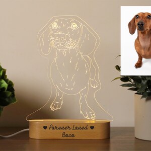 Photo Engraving Custom 3D Acrylic Night Light | Personalized Bedroom ...