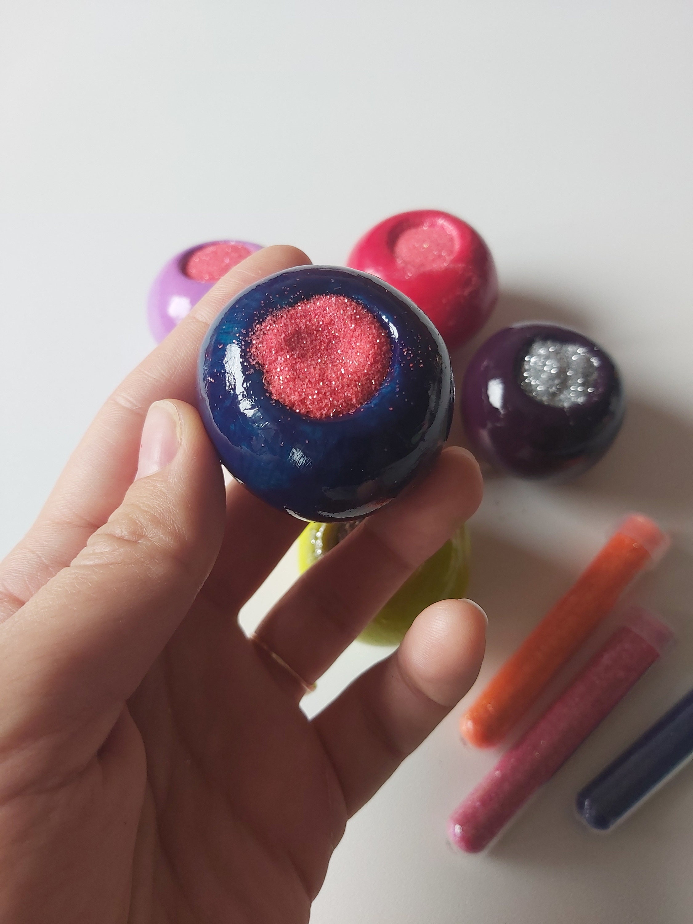 Clay Cracking Balls With Glitter - Etsy