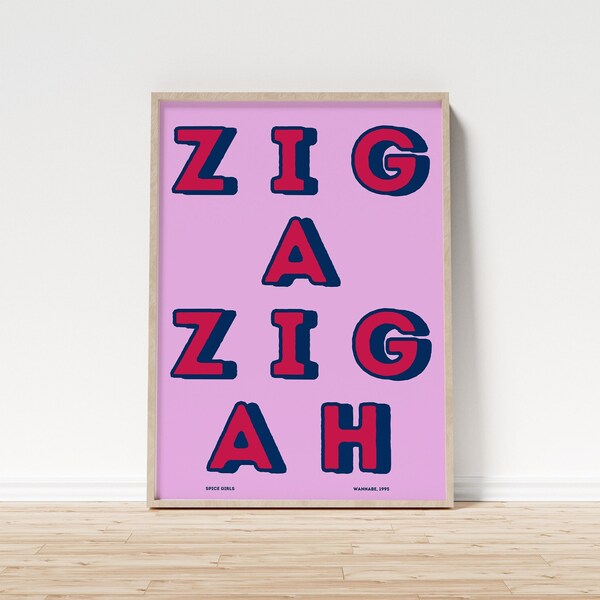 Zig Zig Ah Spice Girls Digital Print - Etsy