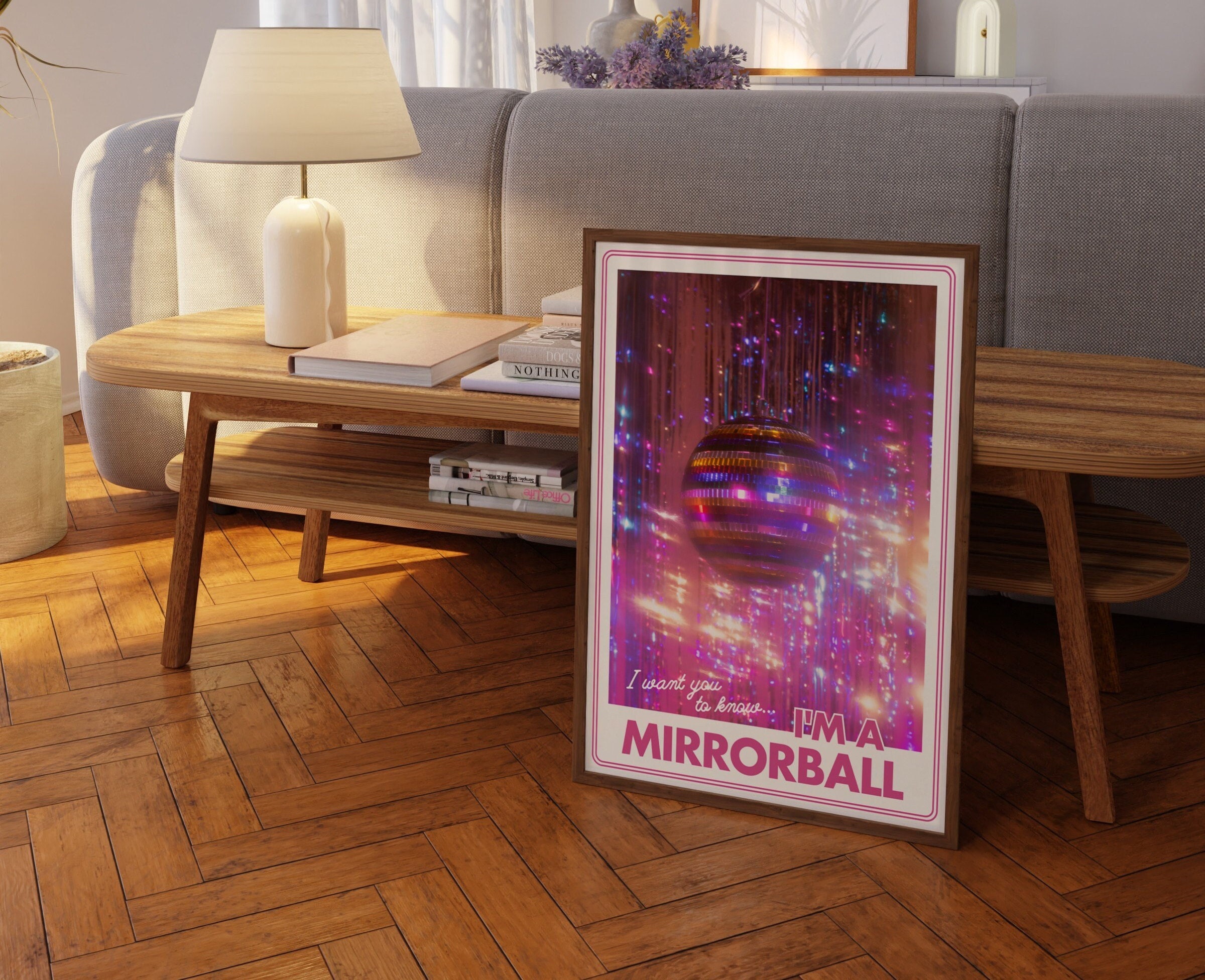 Taylor Swift Mirrorball Poster, Disco Ball Folklore Print, Colourful ...