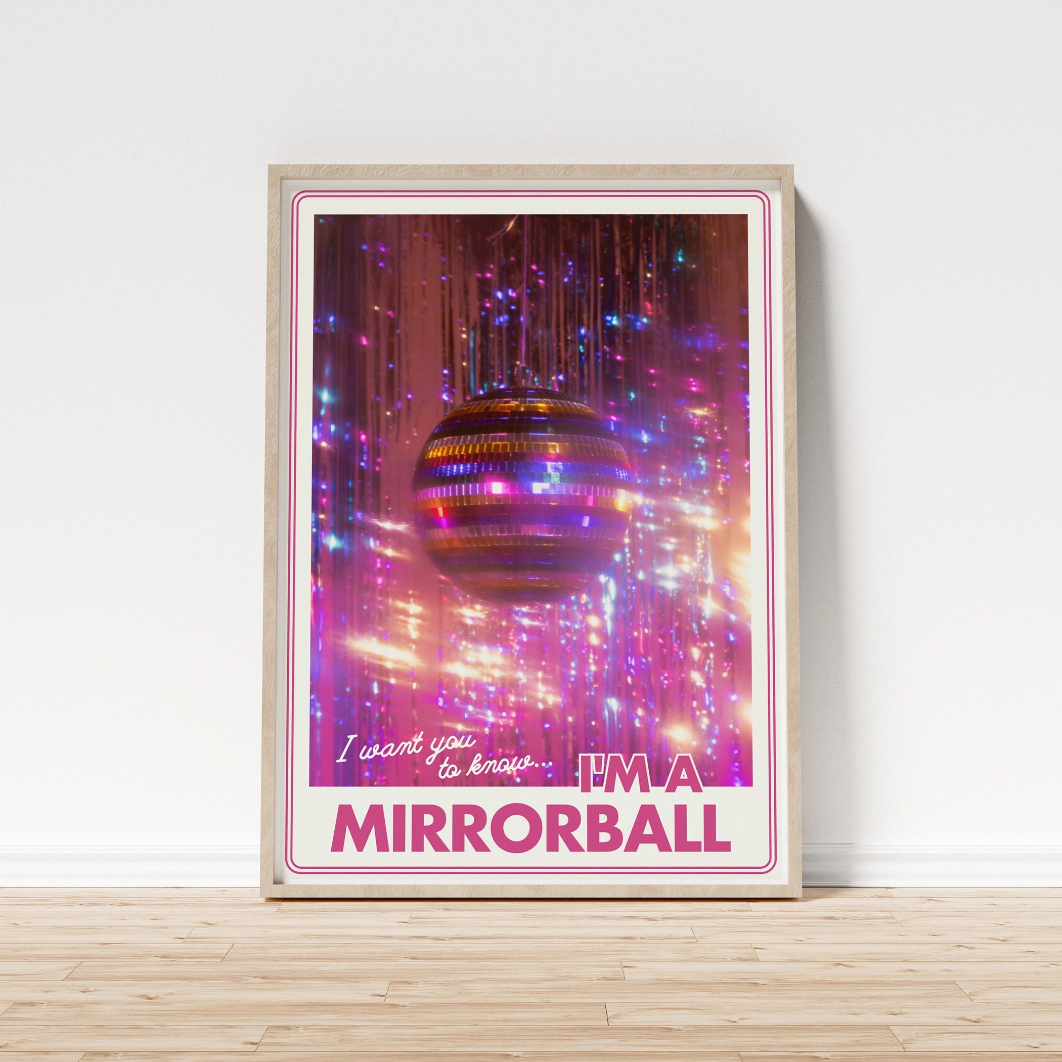 Taylor Swift Mirrorball Poster, Disco Ball Folklore Print, Colourful ...