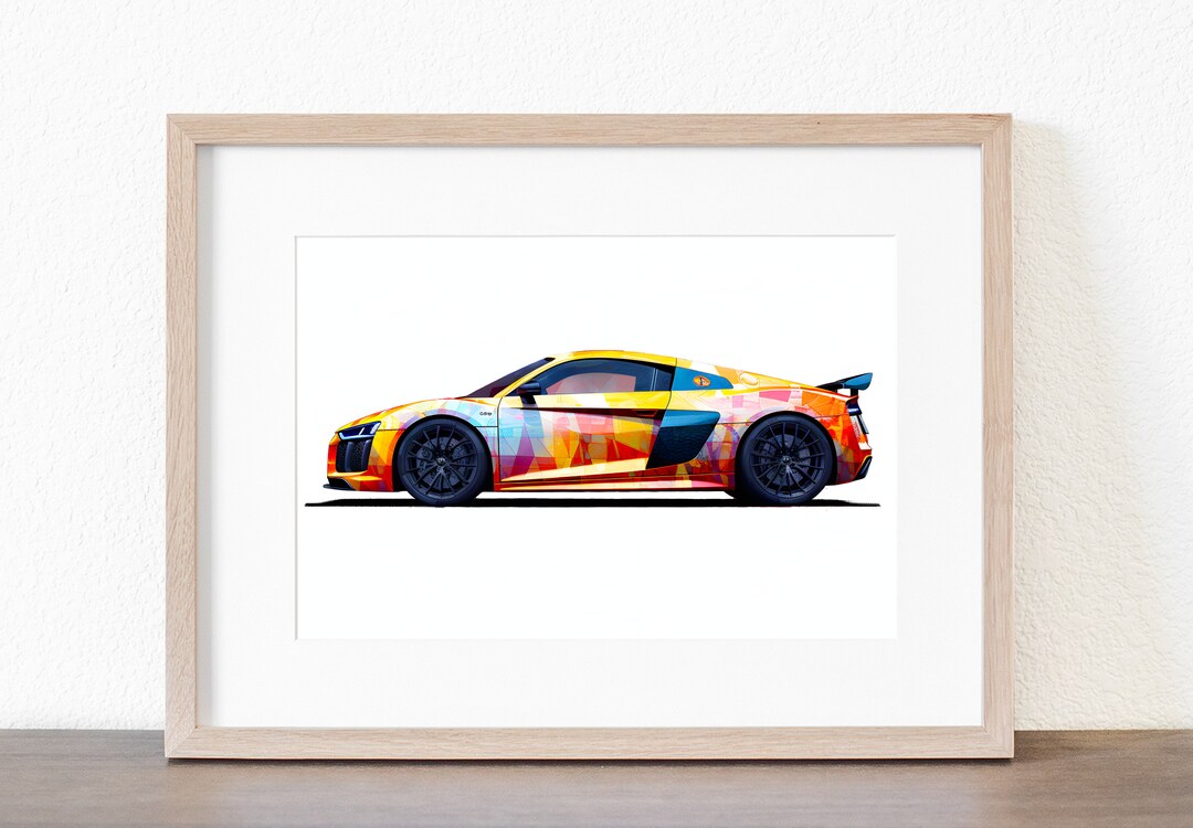 Audi R8 Wall Art High-quality Poster Car Prints Audi Digital Download ...