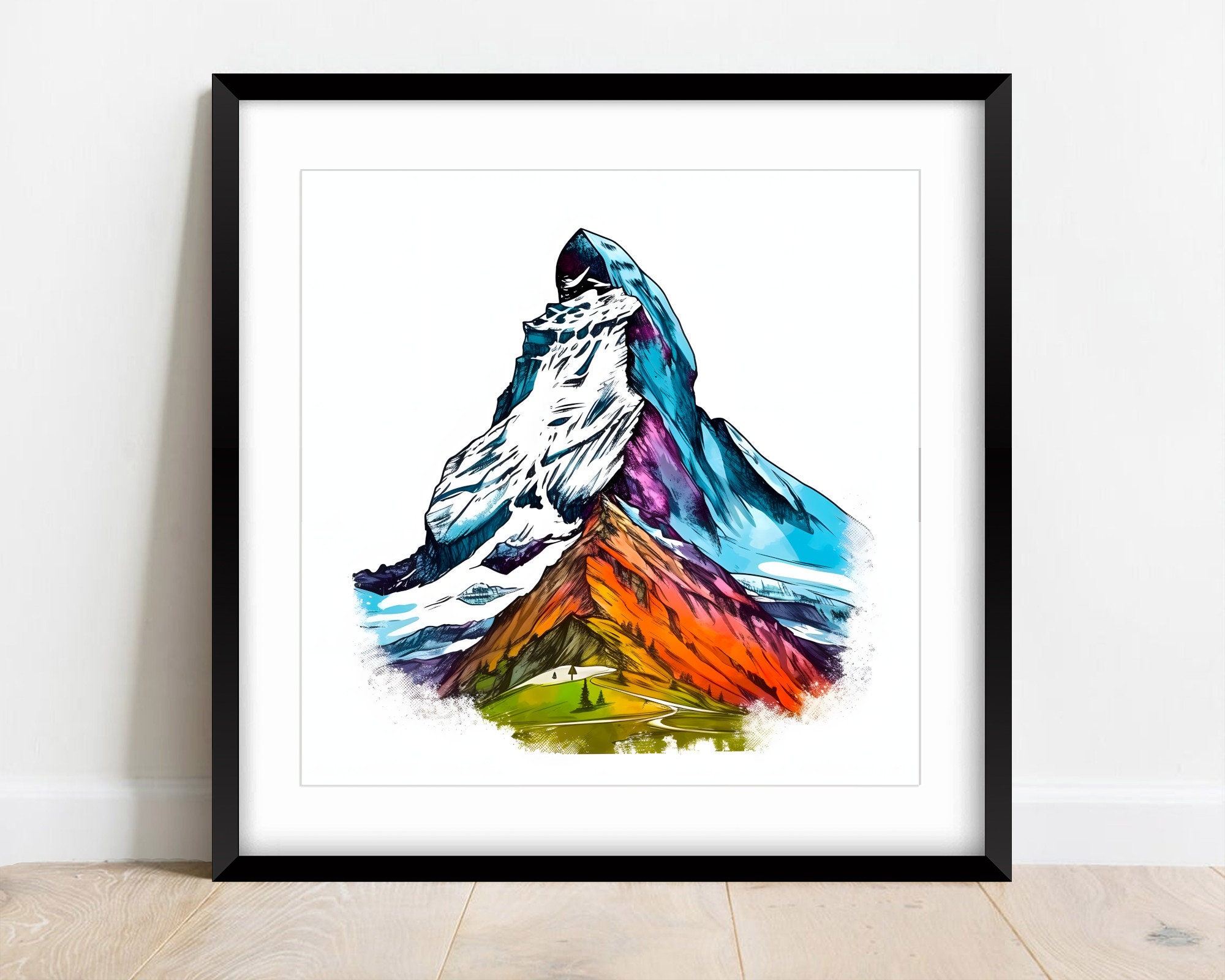 Matterhorn Print Matterhorn Art Mountain Print Digital Downloads ...