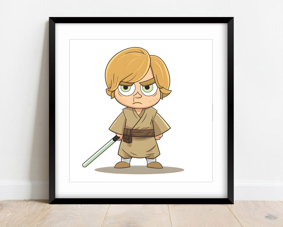 Star Wars Wall Art, Luke Skywalker Poster Prints, Home Decor, Digital ...