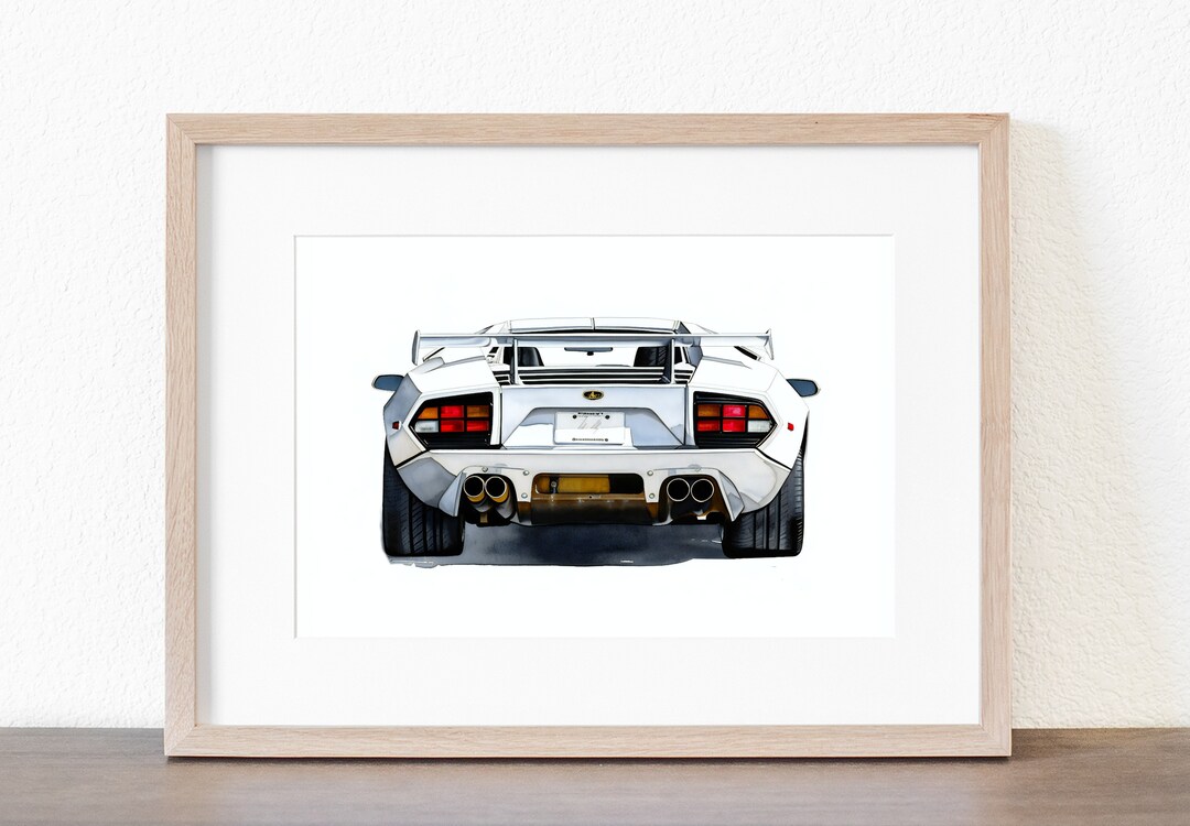 Lamborghini Countach Poster Print Lamborghini Wall Art Digital Download ...