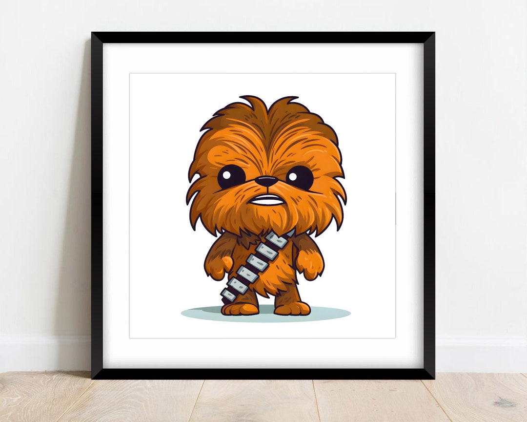 Star Wars Wall Art, Chewbacca Poster Prints, Home Decor, Digital ...