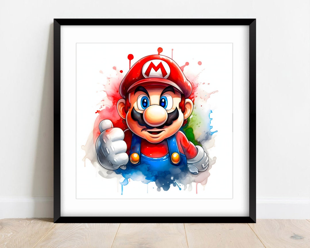 Super Mario Wall Art, Gaming Poster Prints, Home Decor, Digital ...
