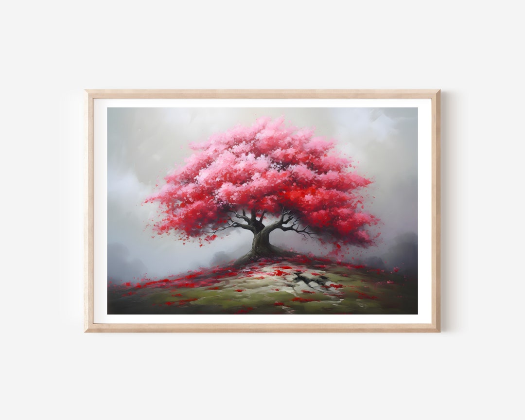Blossom Tree Print Blossom Tree Art Landscape Prints Digital Art Home ...